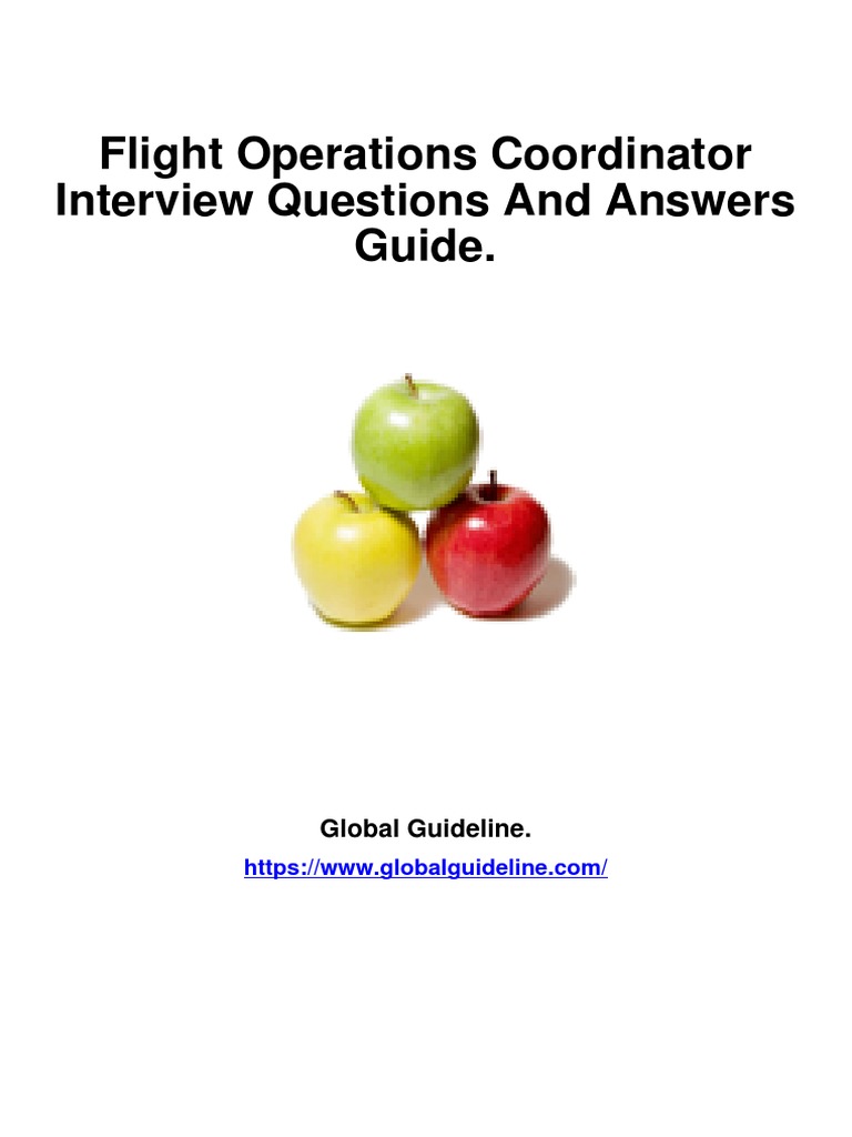 Flight Operations Coordinator Interview Questions and Answers Guide ...