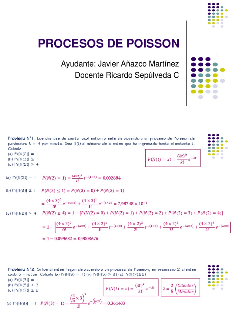 PRACTICA N°3 PROCESOS DE POISSON 02.04.2021 | PDF | Enseñanza de ...
