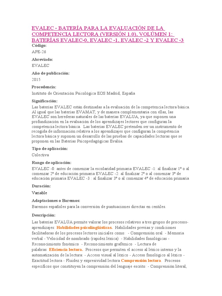 EVALEC | PDF