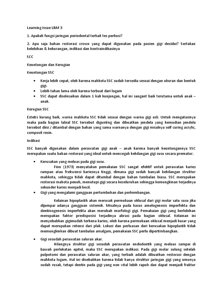 Learning Issue LBM 3 Modul 5.2 | PDF