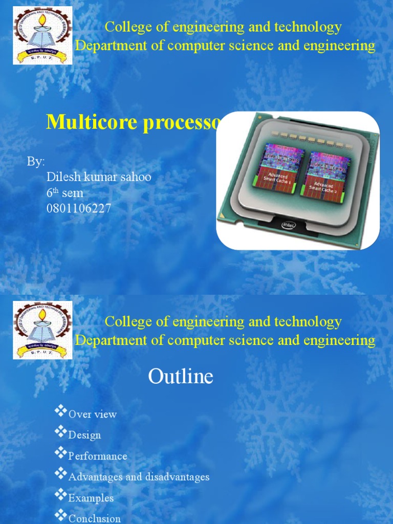 Multicore Processor College Of Engineering And Technology Department Of Computer Science And