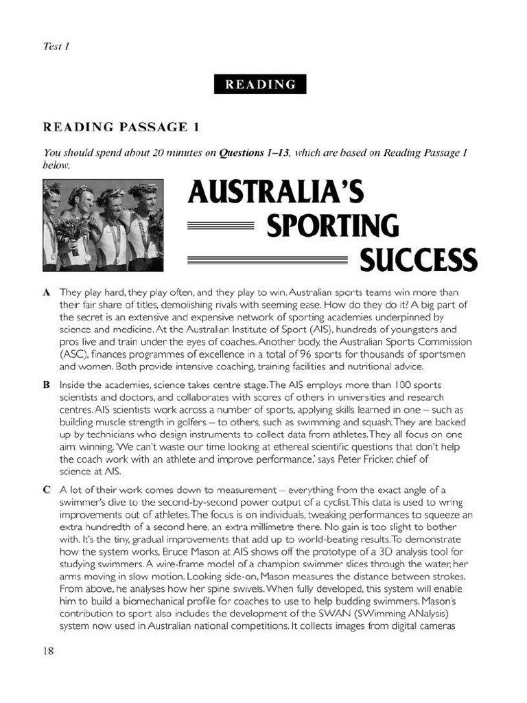 Cambridge Reading Test 01 | PDF