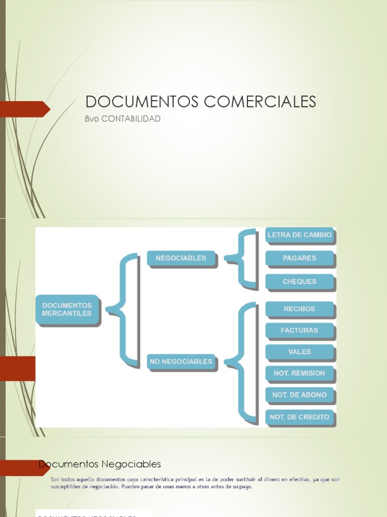 Contabilidad 8vo Documentos - Comerciales | PDF
