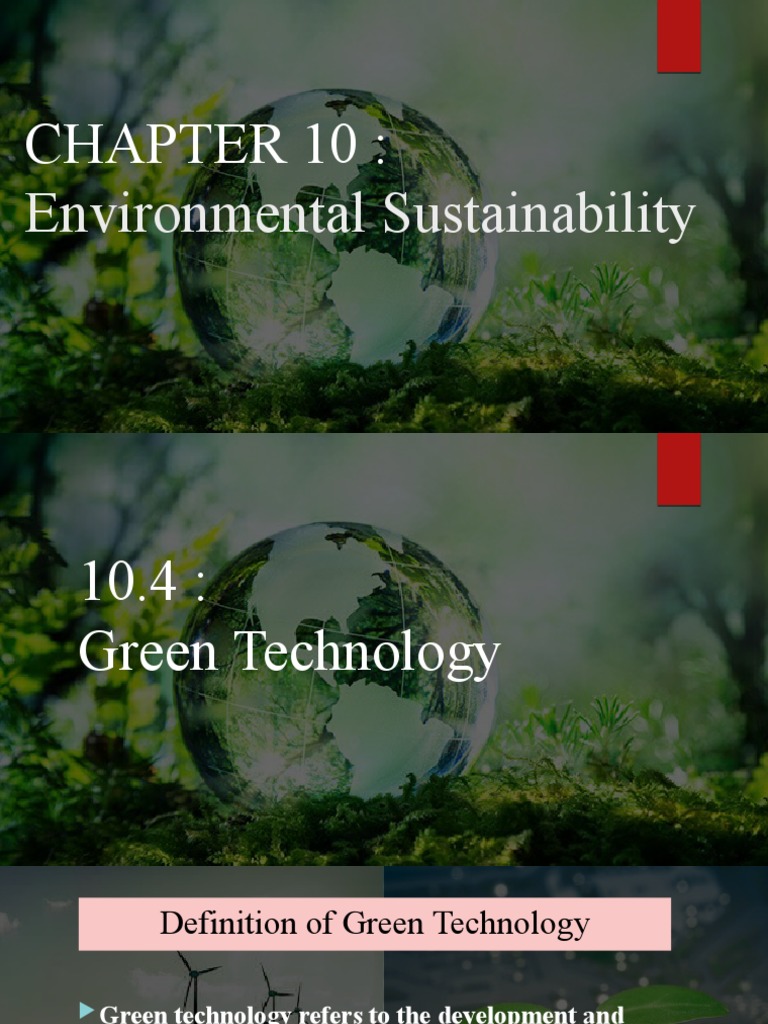 Green Technology for Environmental Sustainability | PDF | Environmental ...