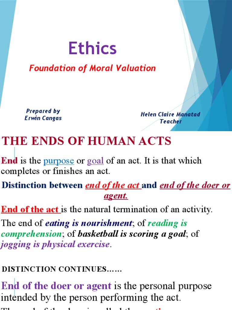 Ethics Lesson On Ends Plus | PDF | Happiness | Natural Law