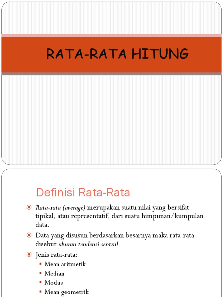 Rata-Rata dan Modus Data Statistik | PDF | Komputer