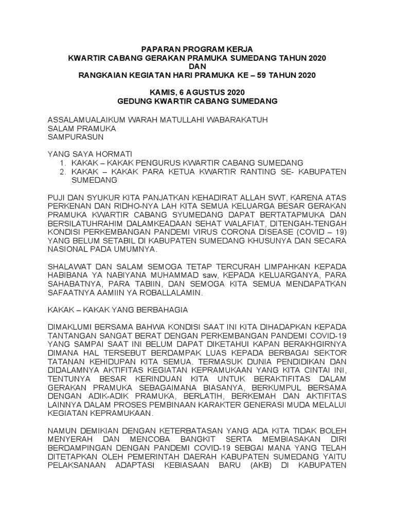 Paparan Program Kerja | PDF