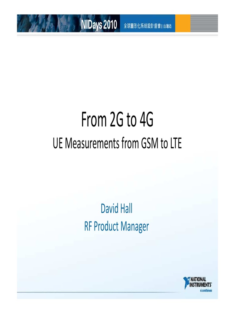 2G to 4G Device Measurement Guide | PDF | Orthogonal Frequency Division ...