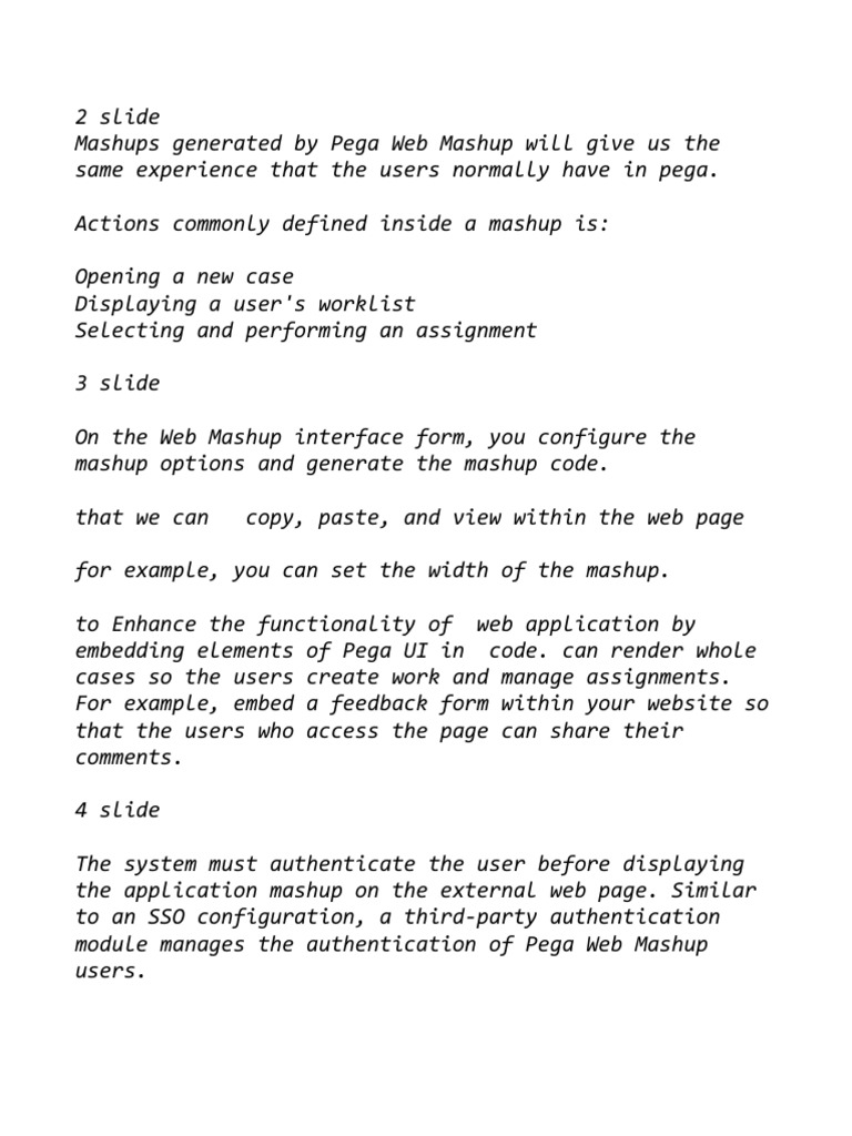 Pega Web Mashup | PDF | Internet & Web | World Wide Web