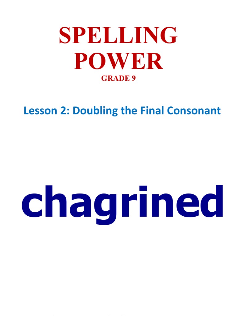 Spelling Power Grade 9 Unit 2 | PDF | Linguistics | Language Mechanics