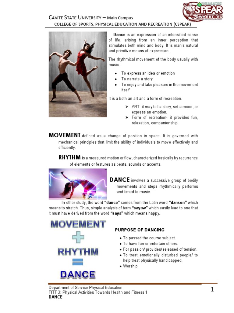 Movement Rhythm Dance: Avite Tate Niversity Main Campus College of ...