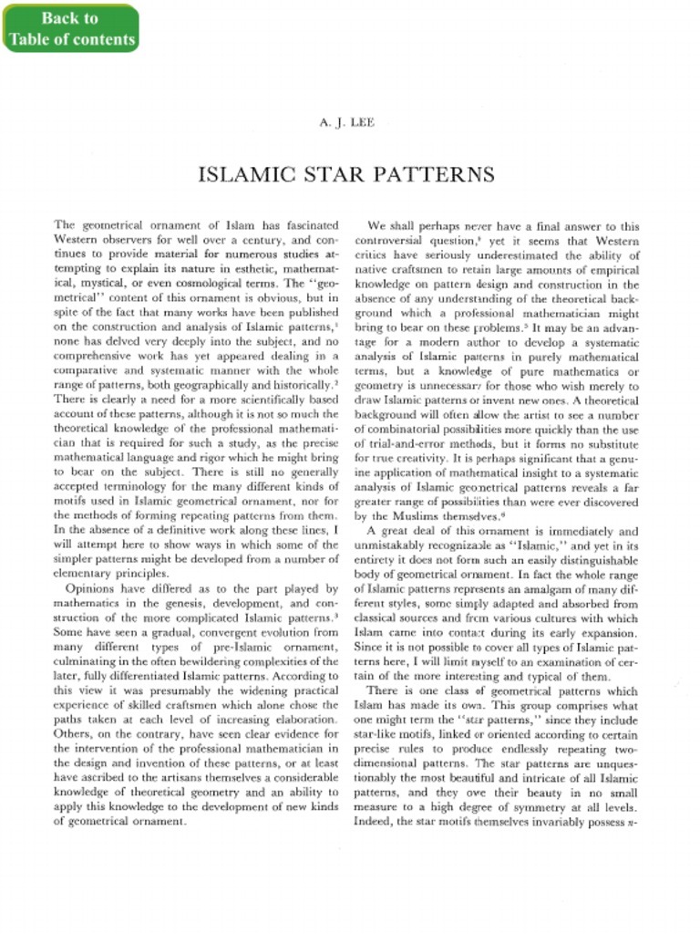 Islamic Star Patterns | PDF