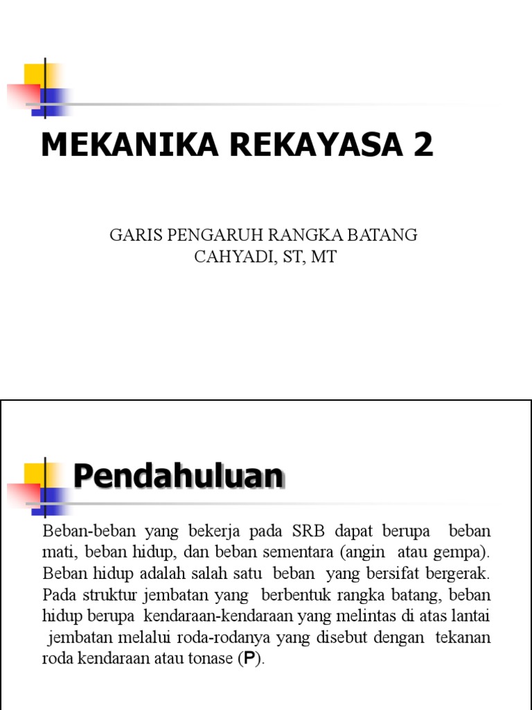 Mekrek 2 Garis Pengaruh Rangka Batang 1 | PDF