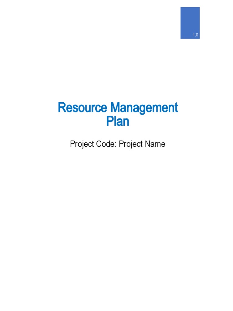 Resource Management Plan Template | PDF | Computing | Information ...