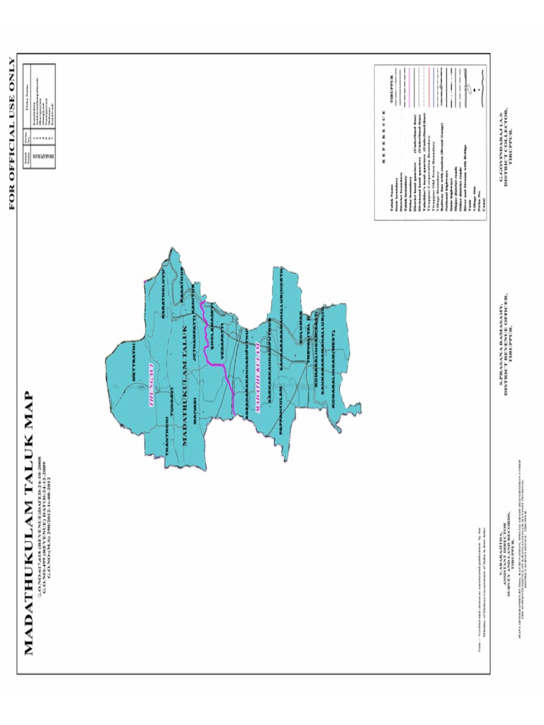 Madathukulam Taluk Map | PDF