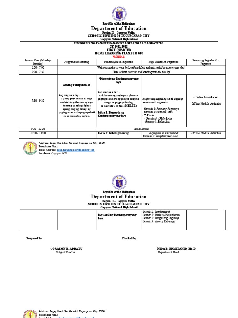 AP WHLP Grade10 First Quarter | PDF