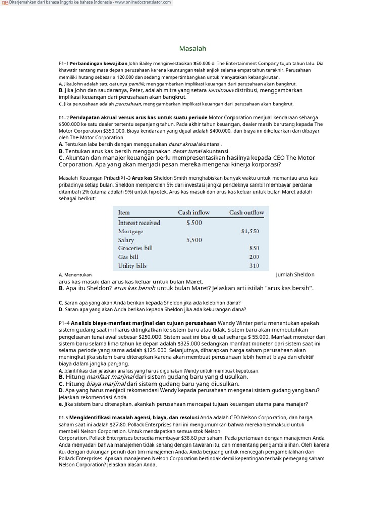 Chapter 1 Problems - En.id | PDF