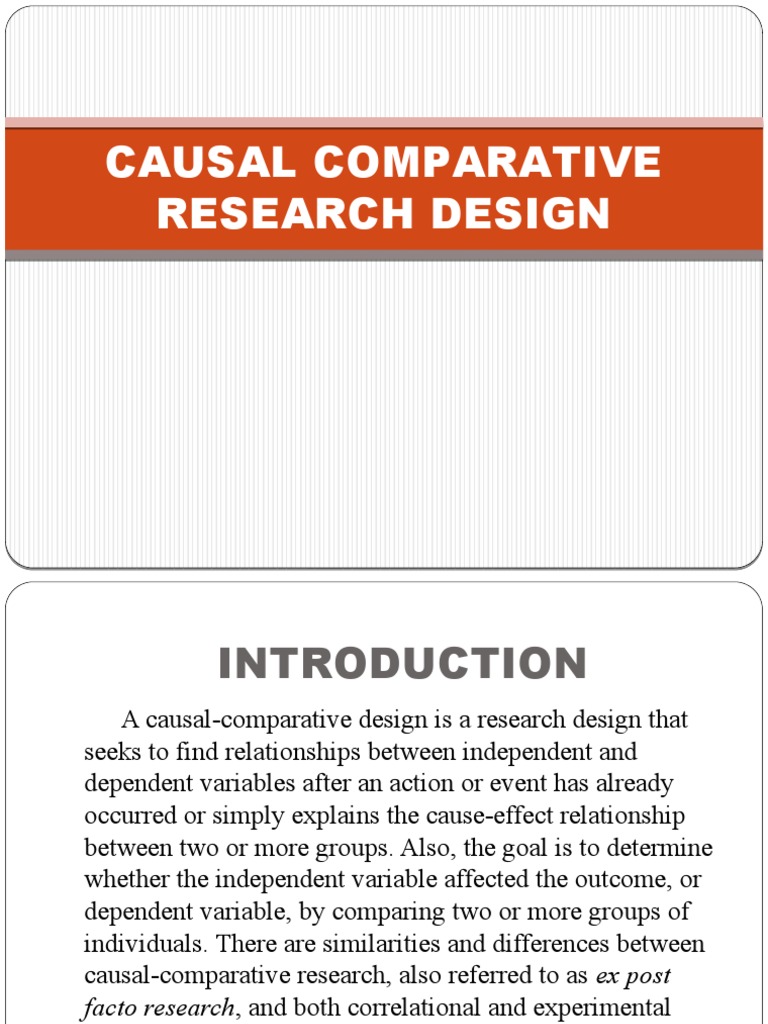 Causal Comparative Research Design | PDF | Statistics | Causality