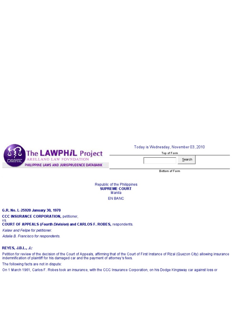 CCC Insurance Corp vs. CA | PDF | Insurance | Judgment (Law)
