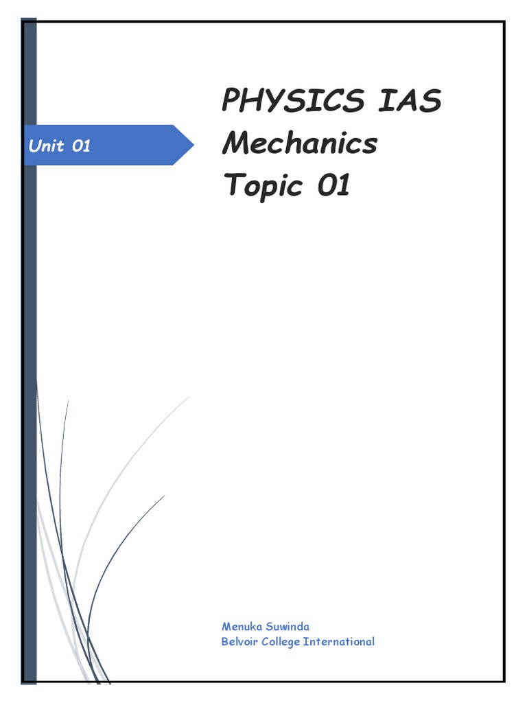 Mechanics: Fundamental Physics Concepts | PDF | Force | Velocity