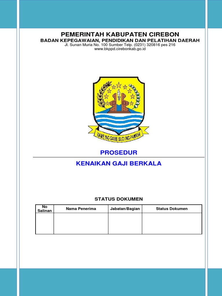 1 Sop Layanan KGB BKPPD 9001 2015 | PDF