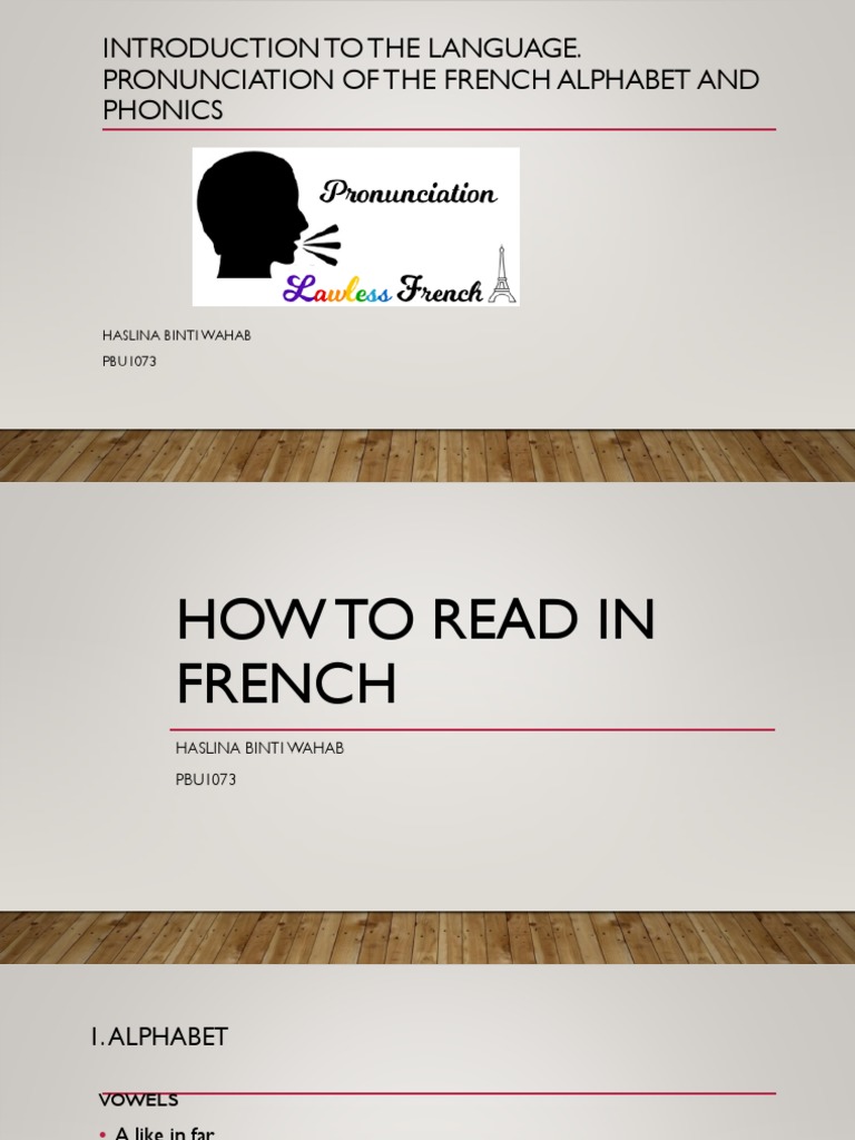 Introduction To The Language - How To Read in French | PDF | English ...