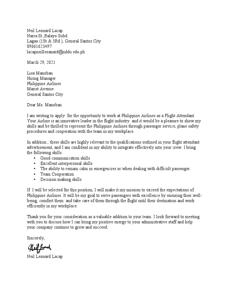 Application Letter Guide Example | PDF