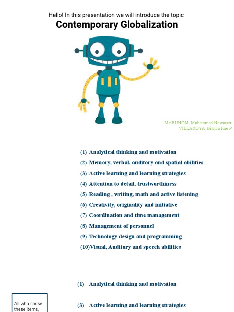 Contemporary Globalization: Hello! in This Presentation We Will ...