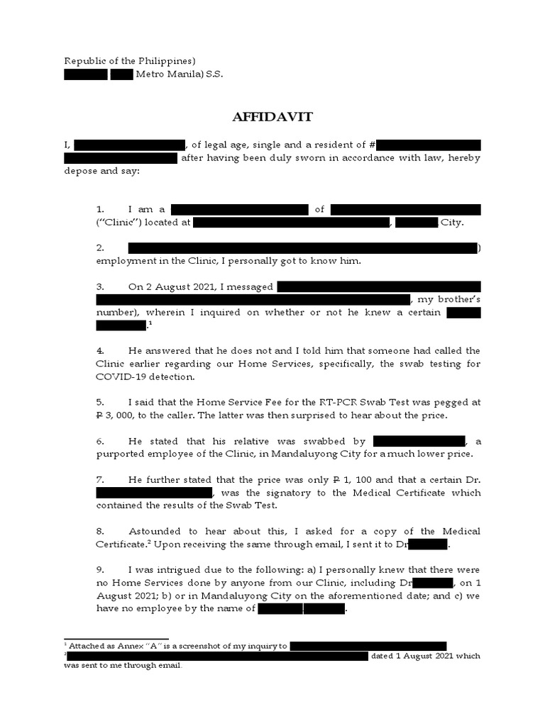 Affidavit of Incident | PDF | Affidavit | Common Law