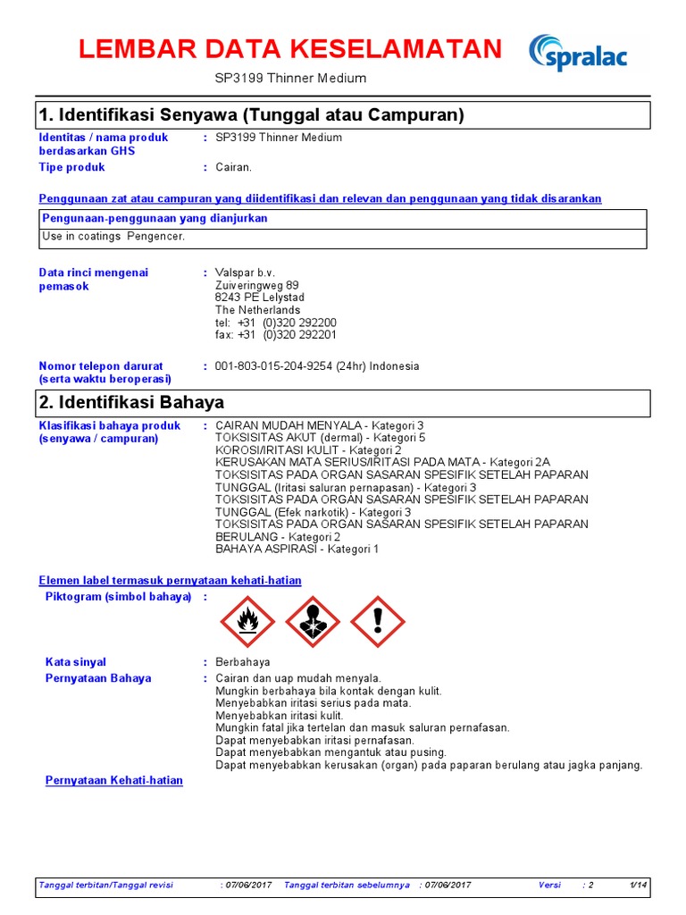 Lembar Data Keselamatan | PDF