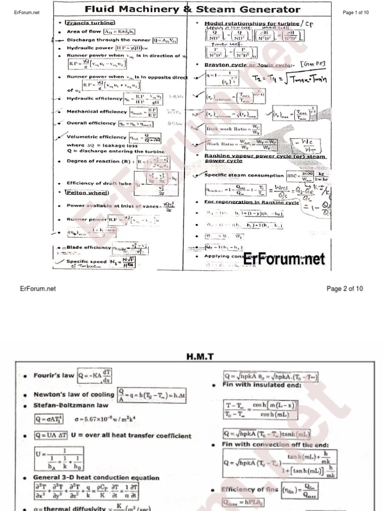 Quick Revision Formula - Mechanical Engineering | PDF