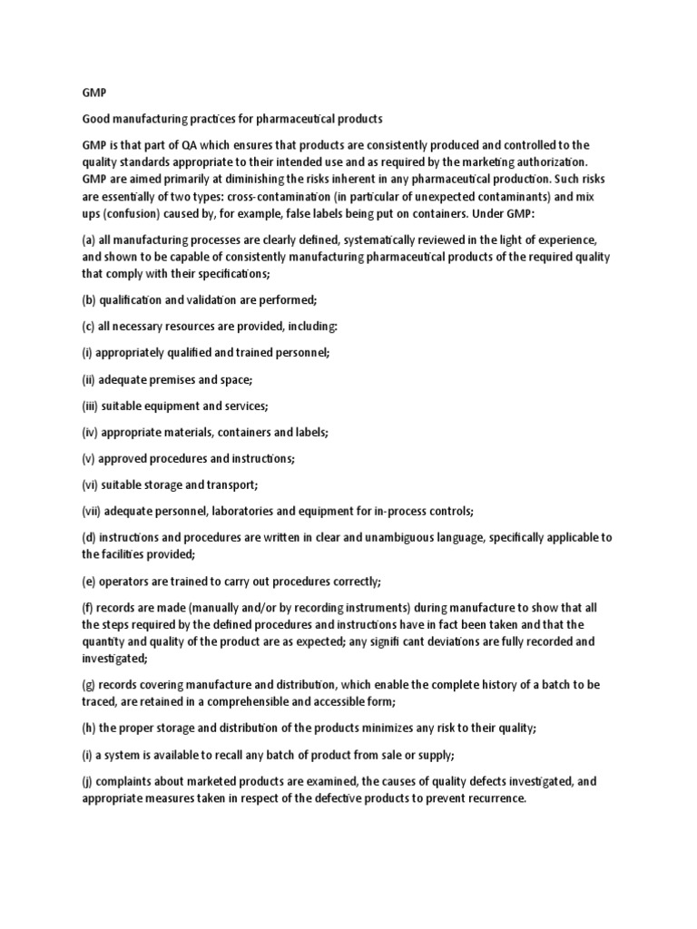 GMP | PDF