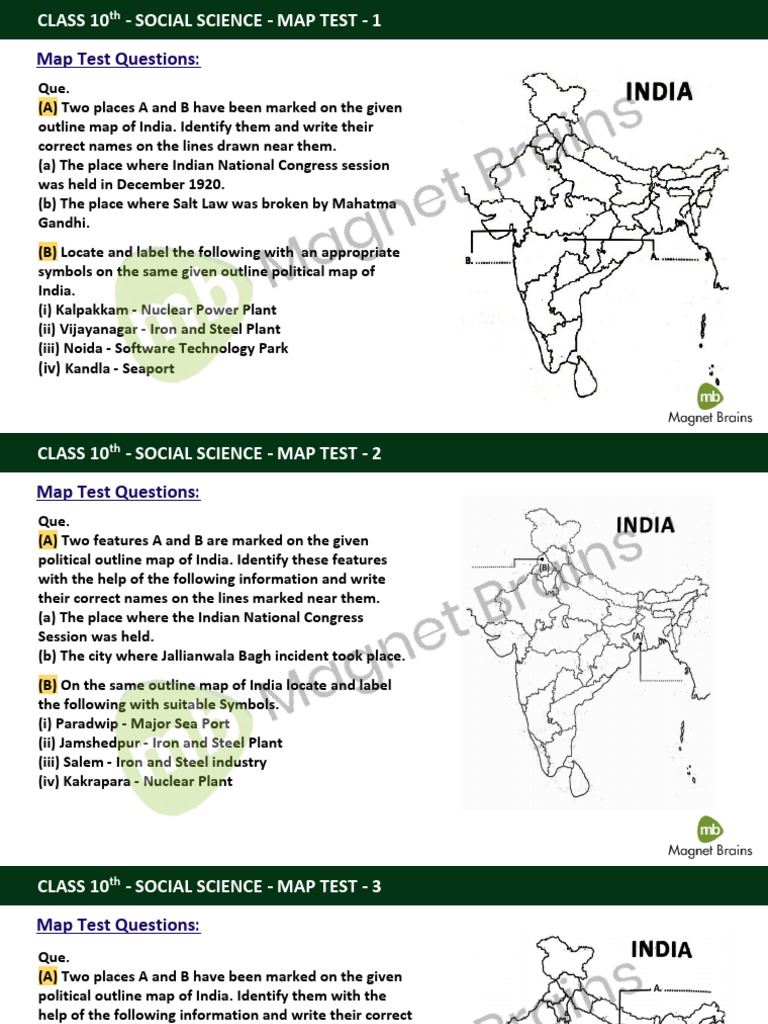 10th Social Science All Map Test | PDF | Indian National Congress | Mumbai