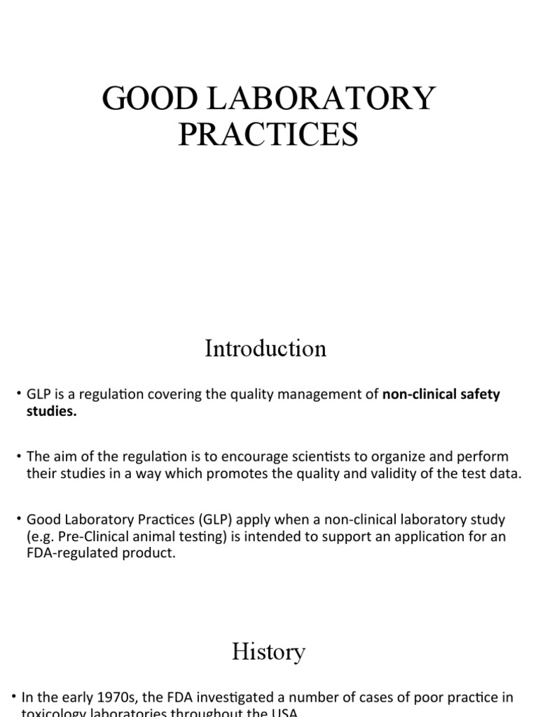 Good Laboratory Practices | PDF | Evaluation