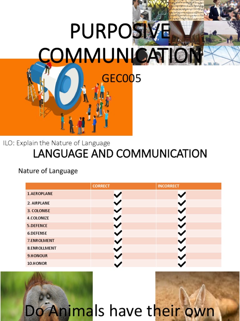 Purposive Communication 1 1 Merged | PDF | Communication | English Language