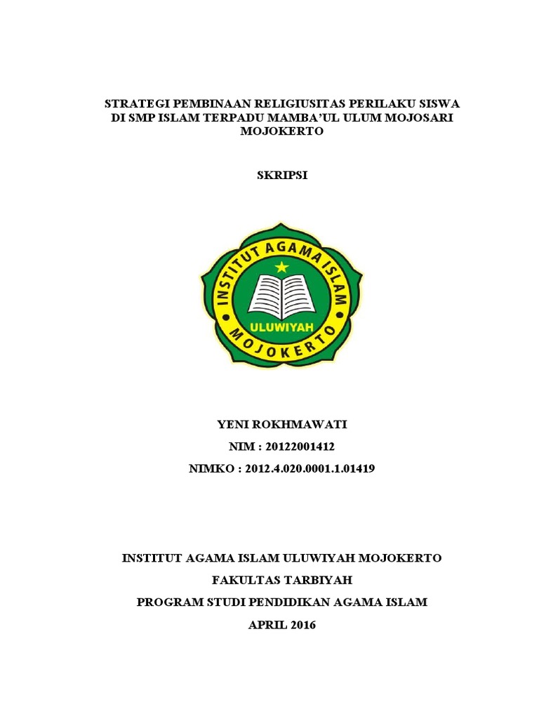 Strategi Religiusitas Siswa SMP Islam | PDF