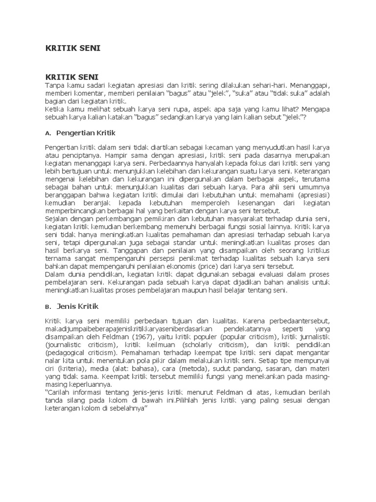 Kritik Seni | PDF