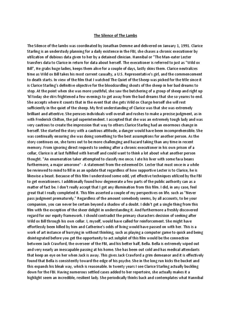 The Silence of The Lambs | PDF