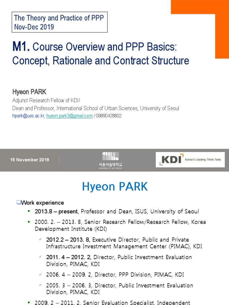 PPP Course Overview and Structure | PDF | Public–Private Partnership ...