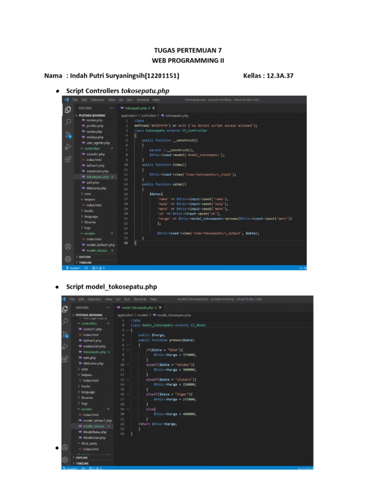 Script Controllers Tokosepatu - PHP | PDF