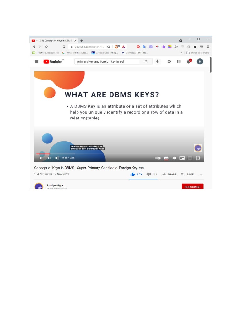 Primary and Foriegn Key | PDF