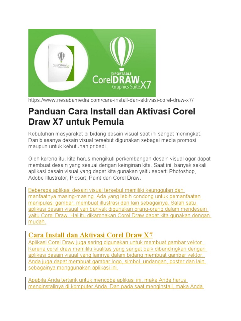Install Coreldraw X7 | PDF