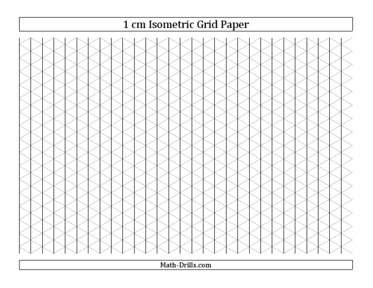 Main Black 1 CM Isometric Grid Paper Template | PDF