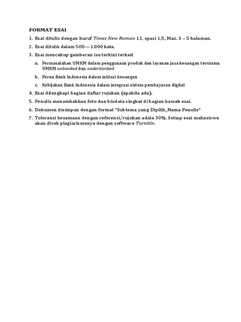 Format Esai UTS | PDF