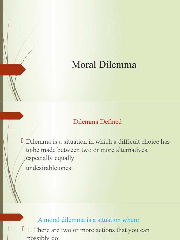 Moral Dilemma | PDF