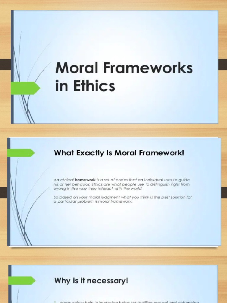 Moral Frameworks in Ethics | PDF