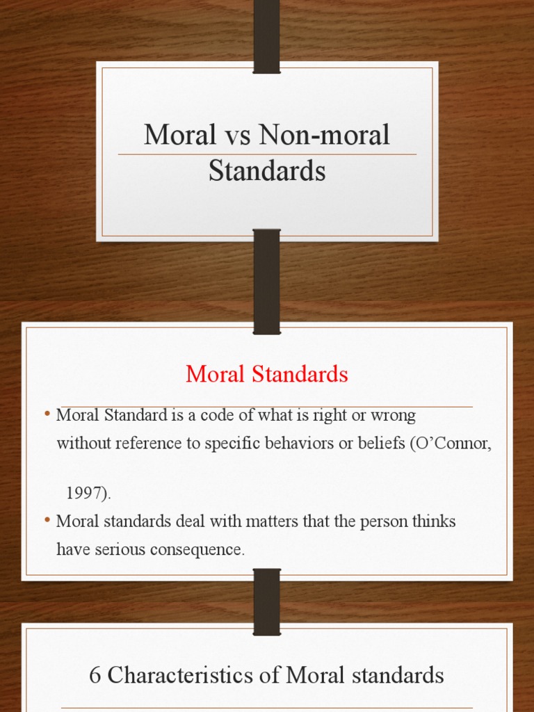 Moral Vs Non-Moral | PDF