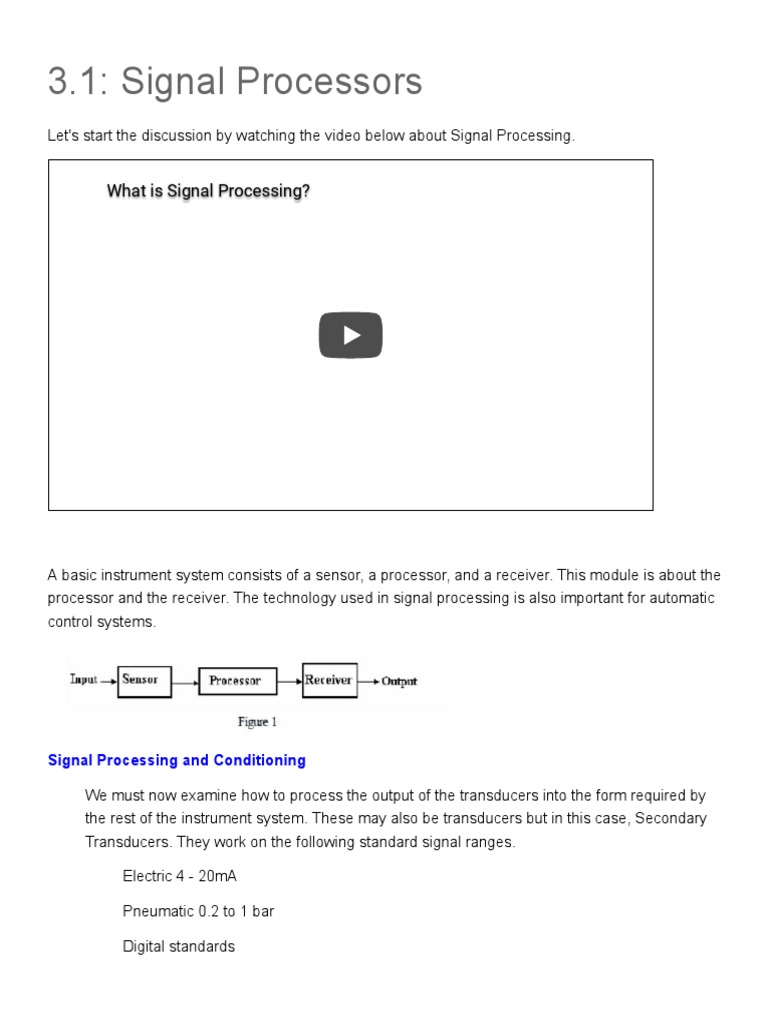 3.1: Signal Processors: What Is Signal Processing? What Is Signal ...