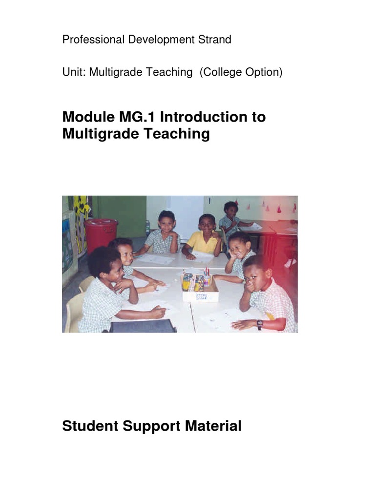 Pd Mt 1 Introduction To Multigrade Teaching Student Pdf Teachers