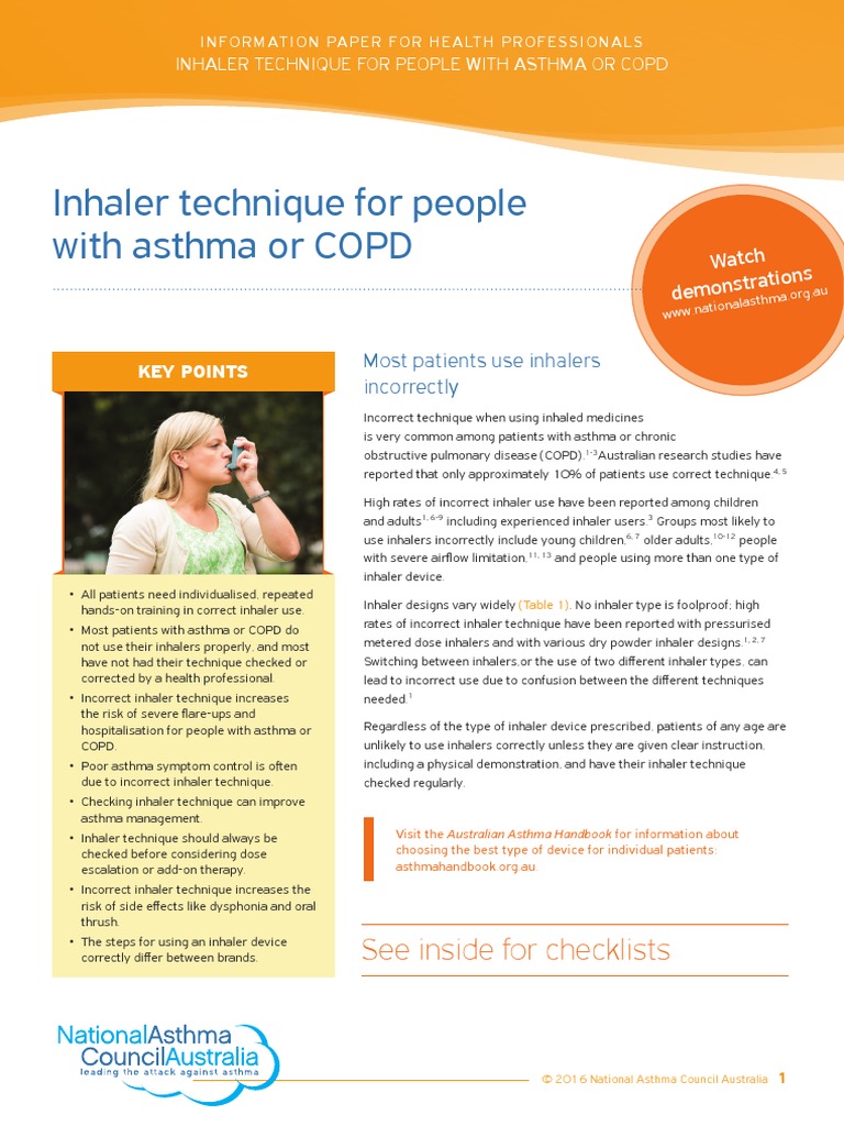 Inhaler Technique For People With Asthma or COPD: See Inside For ...